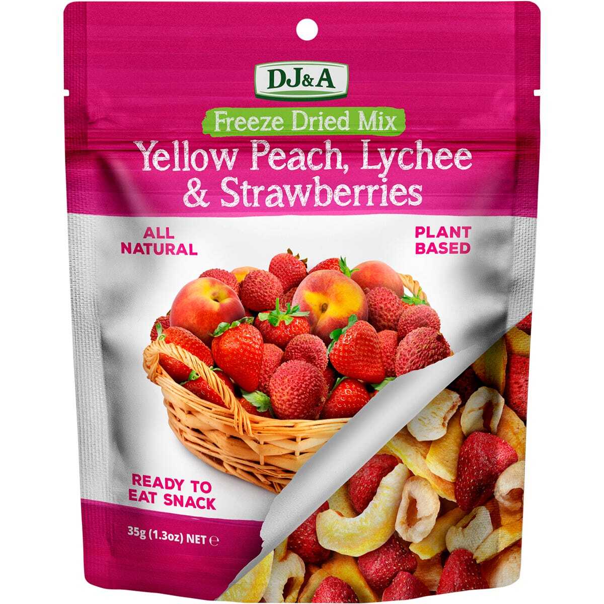 DJ & A Freeze Dried Yellow Peach, Lychee & Strawberries 35g **Expires ...