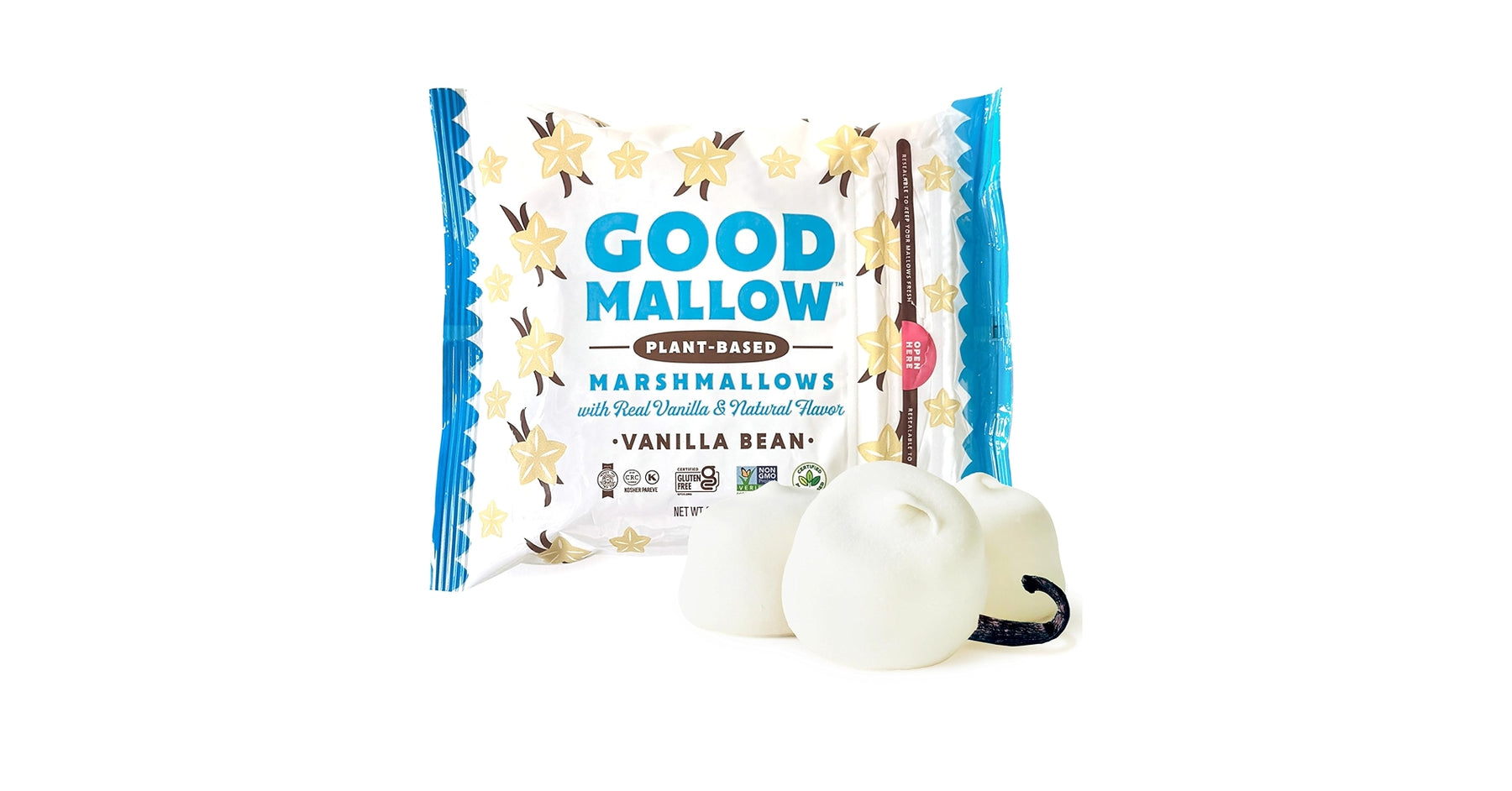 Good Mallow Plant Based Marshmallows Vanilla Bean 227g – Broadway Candy