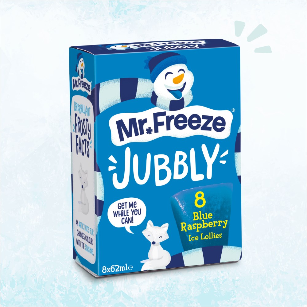 Mr Freeze Jubbly Blue Raspberry Ice Lollies 62ml – Broadway Candy