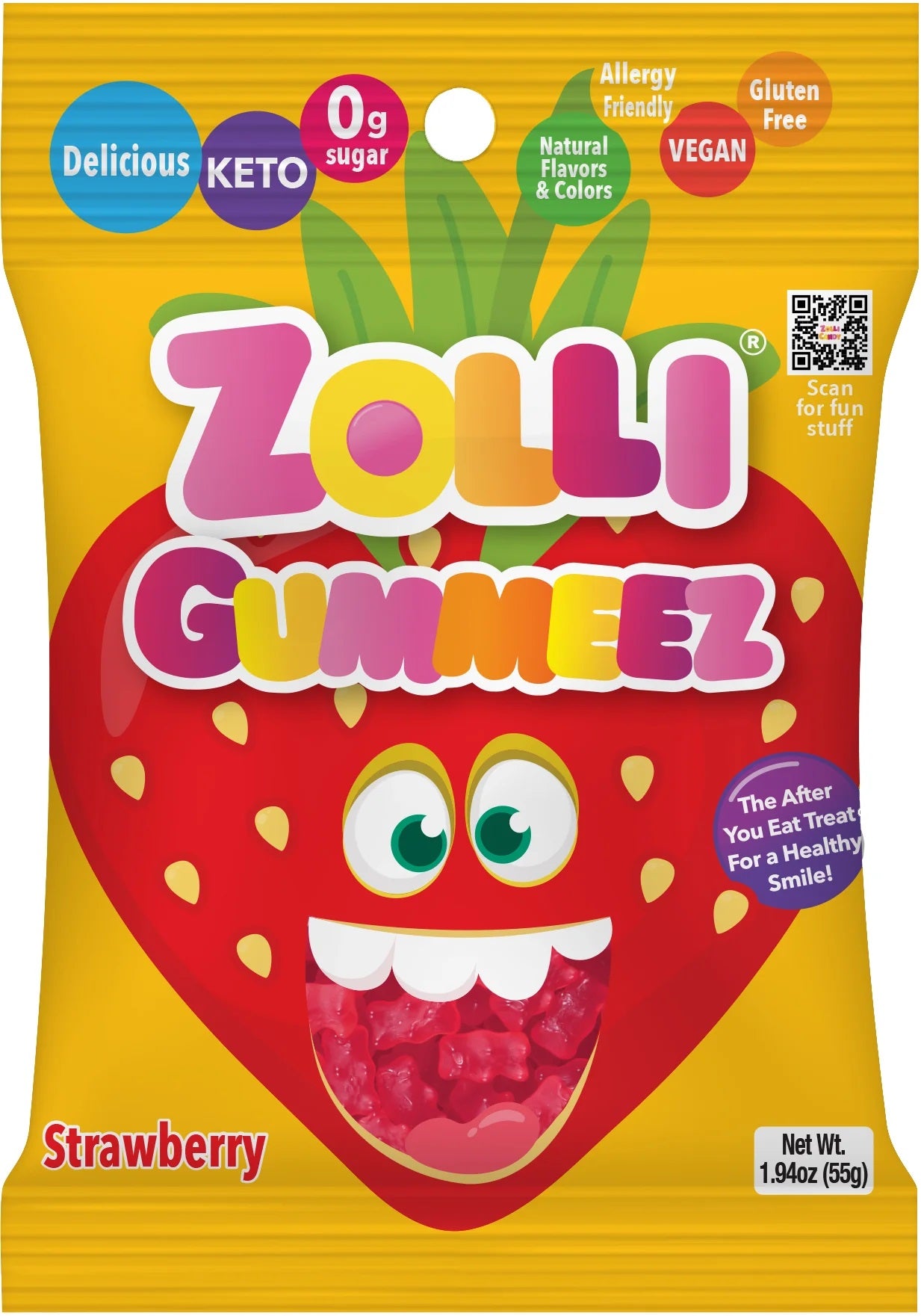 Zollipops Zolli Gummeez Strawberry NK 55g (1.94oz) – Broadway Candy