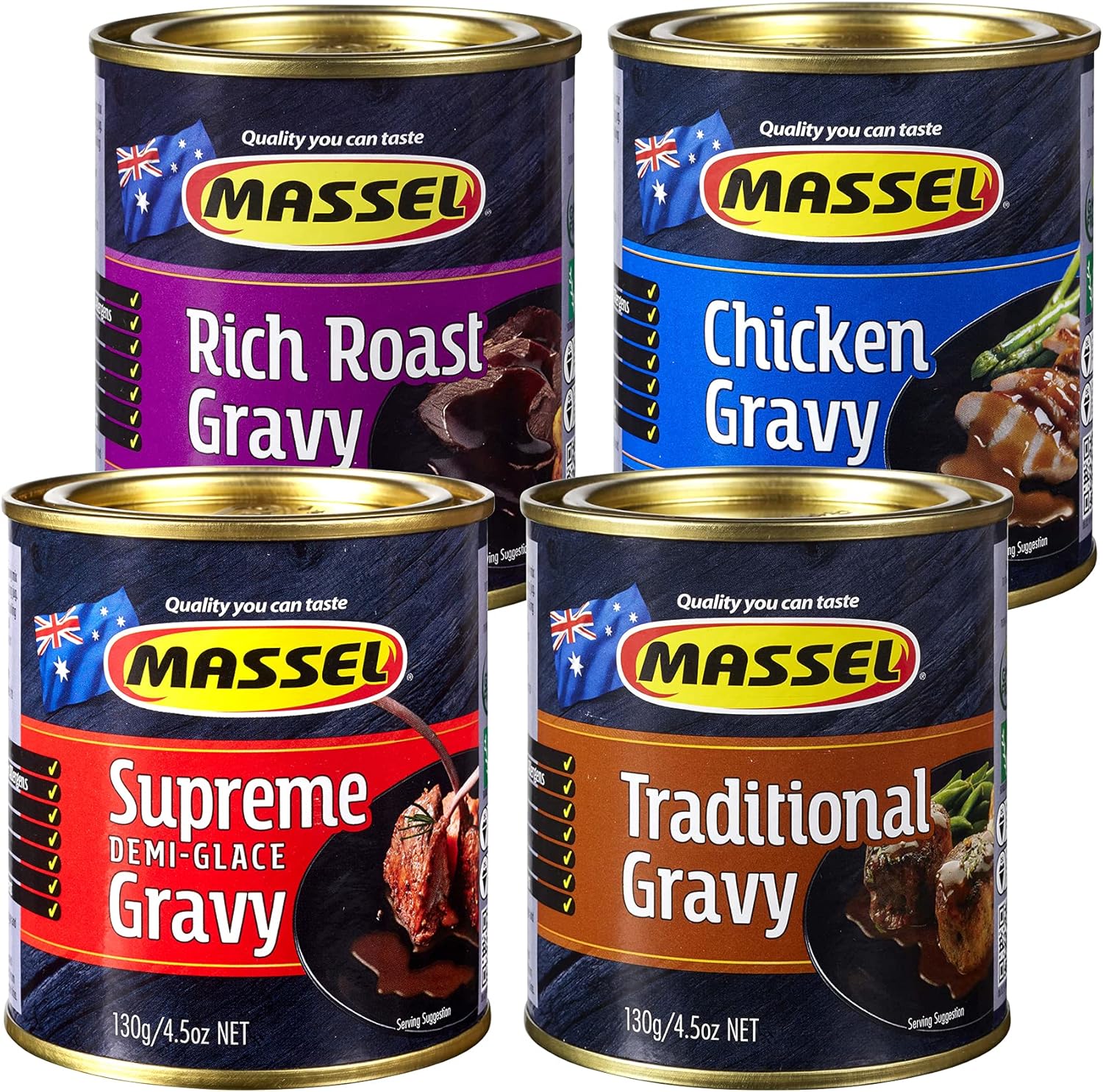 Massel Premium Gravy Powder Variety Pack, 130g, Pack of 4 – Broadway Candy