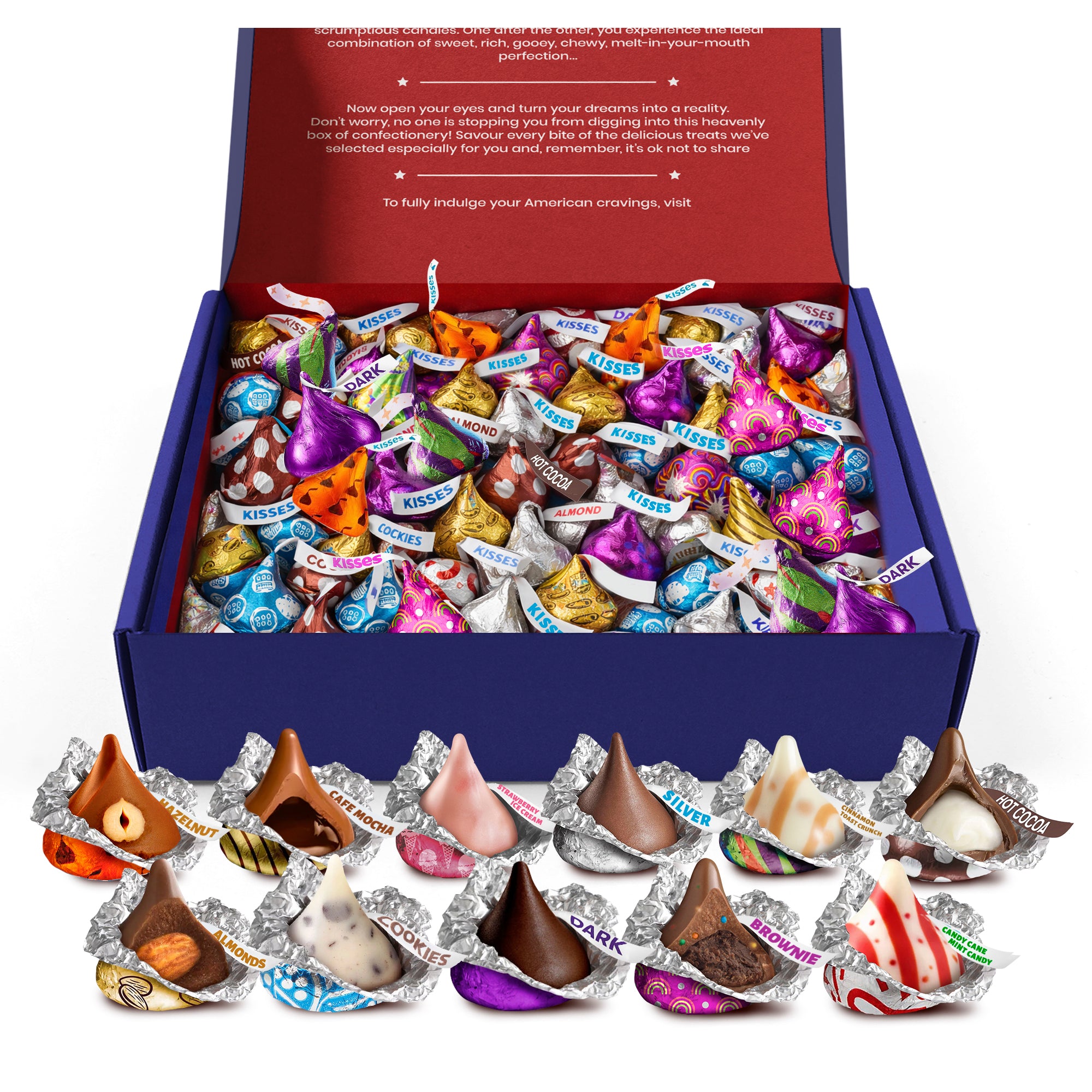 Blissful Kisses by Broadway Candy | 900g Assortment of Hershey's Choco