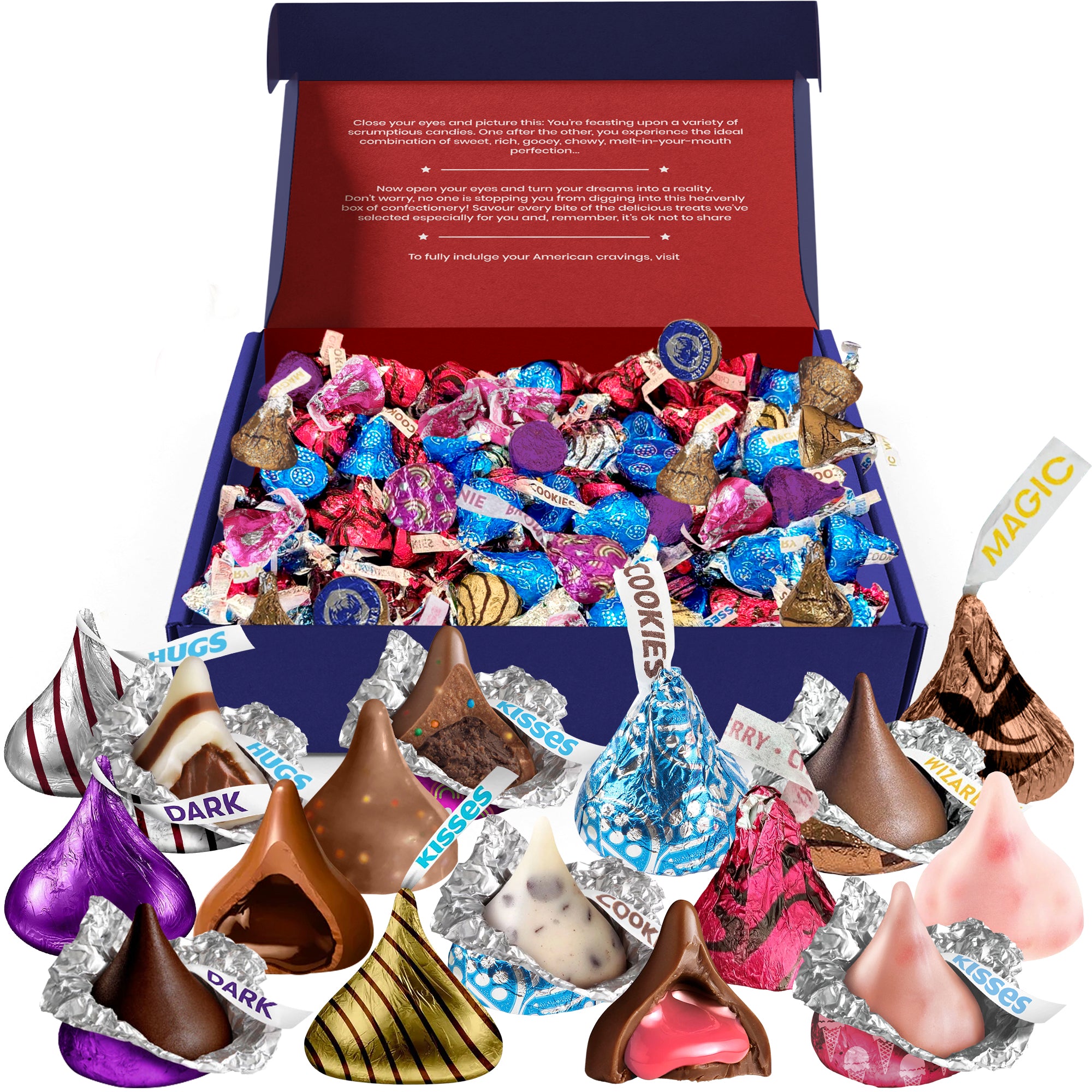 Blissful Kisses by Broadway Candy | 900g Assortment of Hershey's Kisse