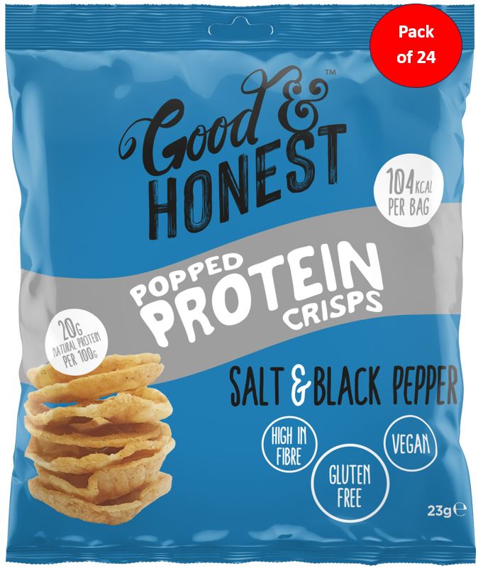 Good & Honest 23g Chips Protein Salt & Black Pepper – Broadway Candy