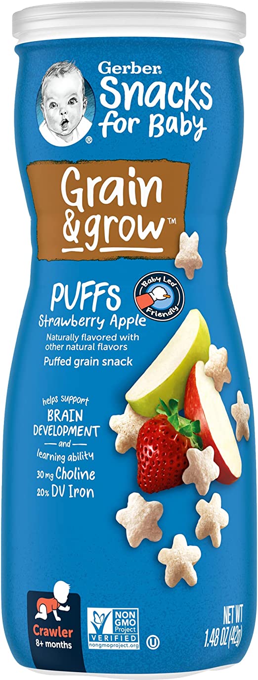 Gerber Graduates Puffs Strawberry Apple 40g – Broadway Candy