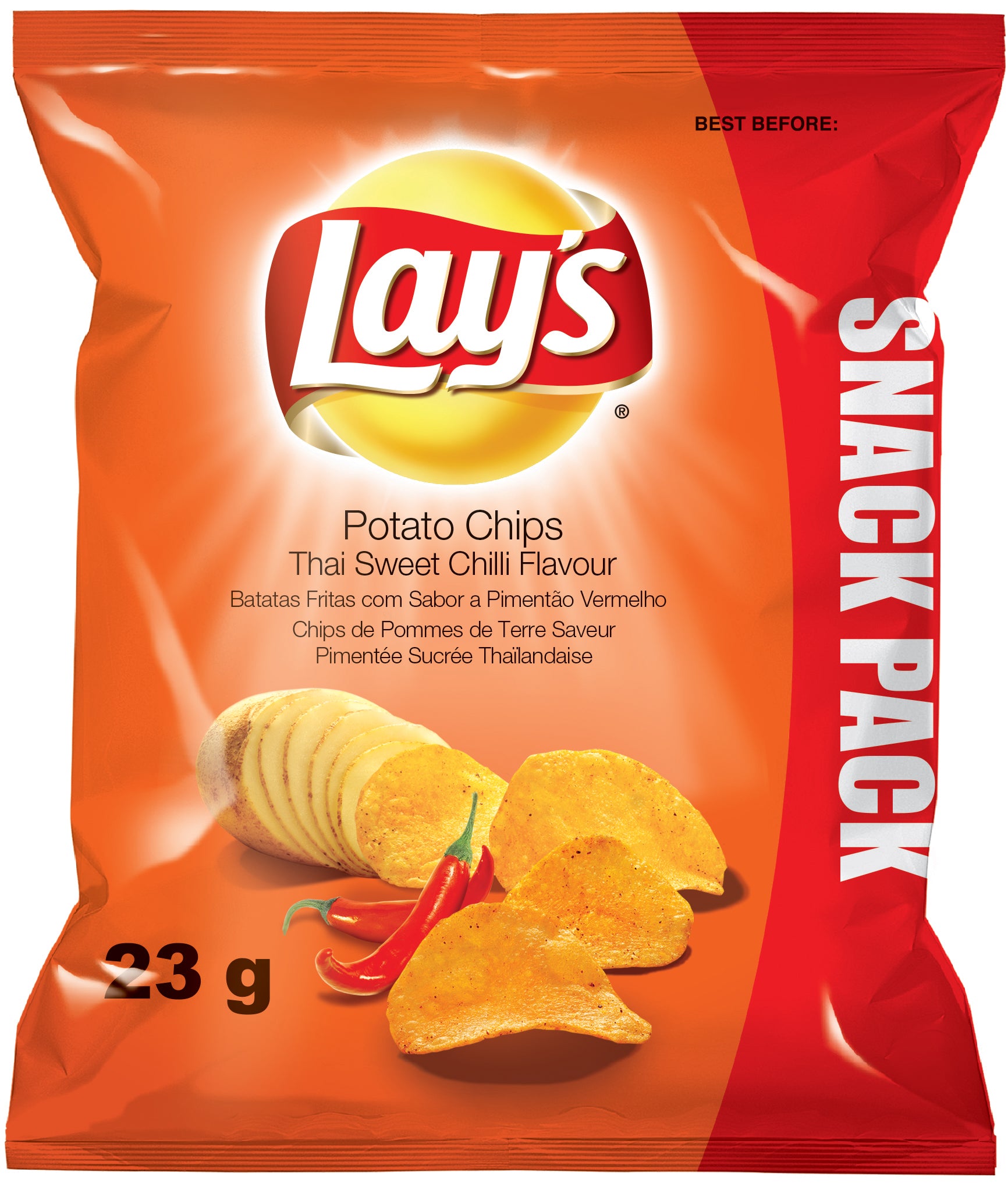 Lays Pack of 30 x 23g SMALL Crisps Thai Sweet Chilli – Broadway Candy