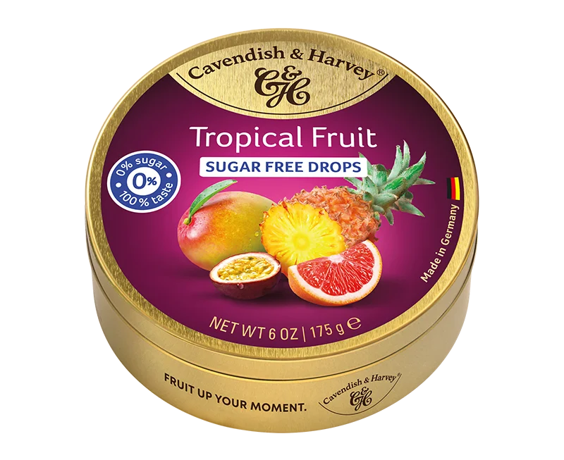 Cavendish & Harvey DROPS Sugar Free Tropical Drops NK 175g – Broadway Candy