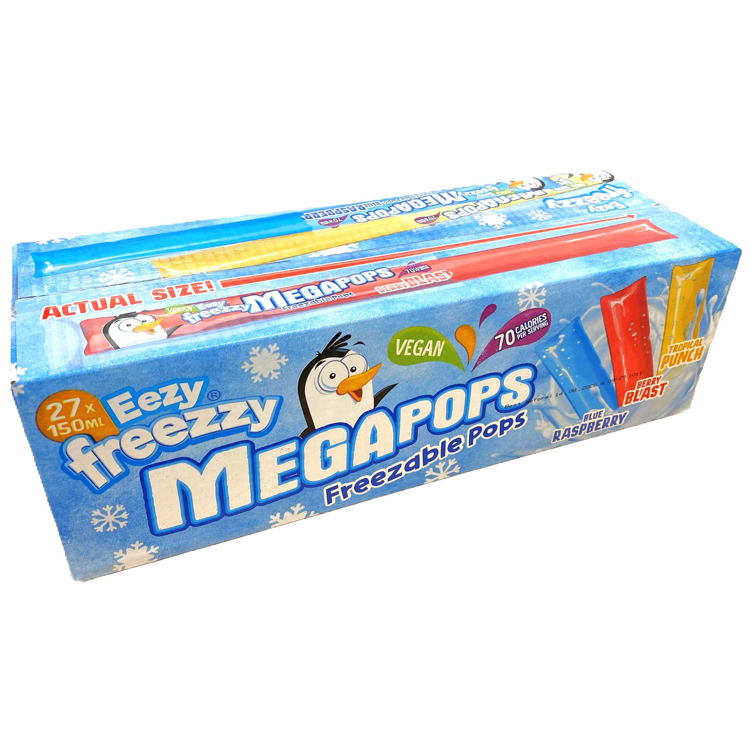 Eezy Freezzy Mega Pops Freezable Ice Pops 27 x 150ml – Broadway Candy