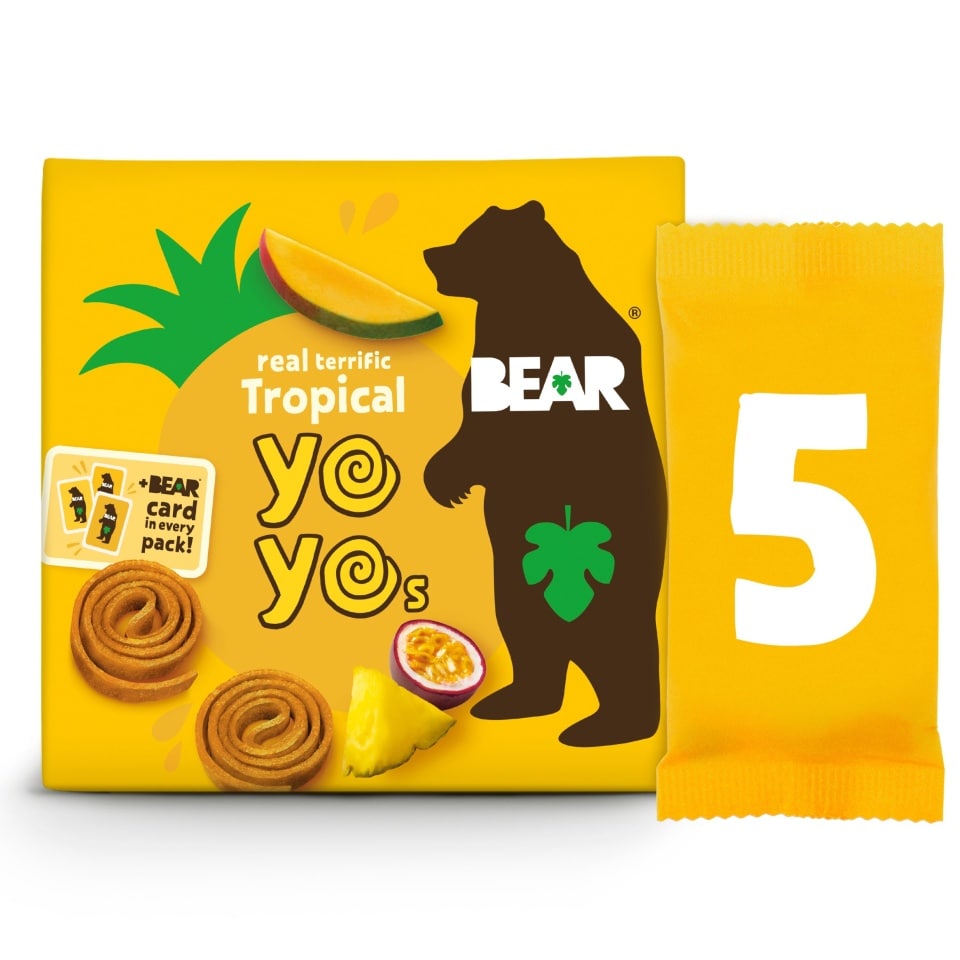 Bear Yoyo Pack of 6 x 5 x 20g MULTIPACK Tropical – Broadway Candy