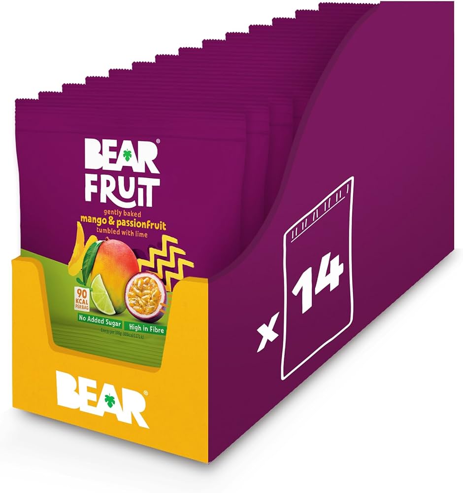 Bear Fruit Pack of 14 x 30g SNACK PACK Mango & Passionfruit – Broadway ...