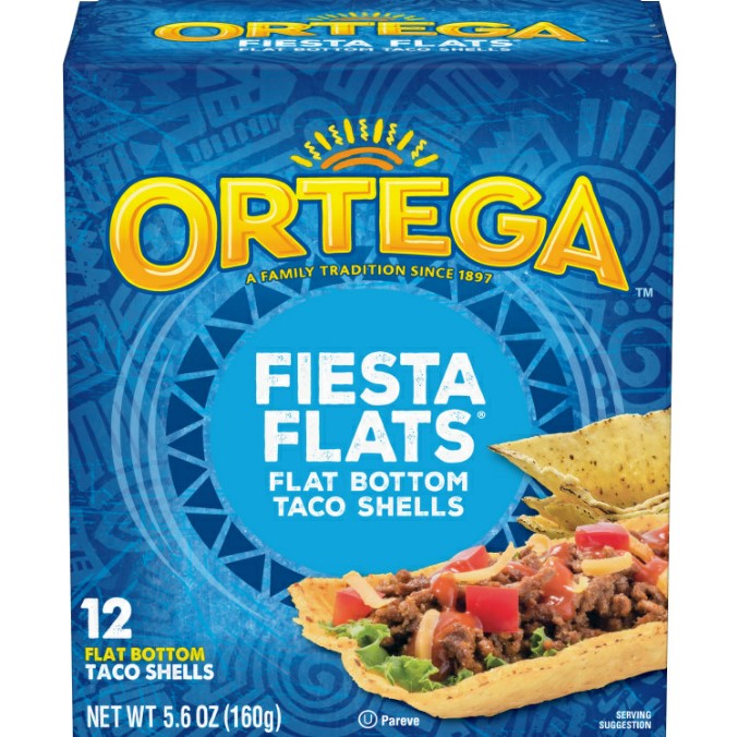 Ortega Fiesta Taco Flats 160g **Expires 07/02/2026** – Broadway Candy