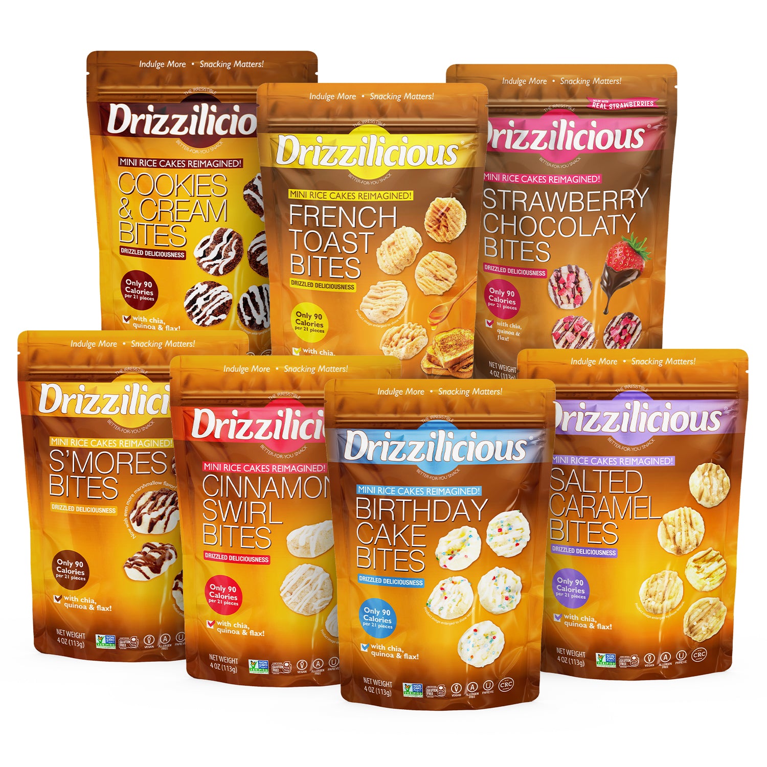 Drizzilicious 113g 7 Pack Variety | Broadway Candy