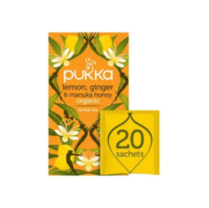 Pukka Pack of 4 x 40g Lemon & Ginger + Manuka – Broadway Candy