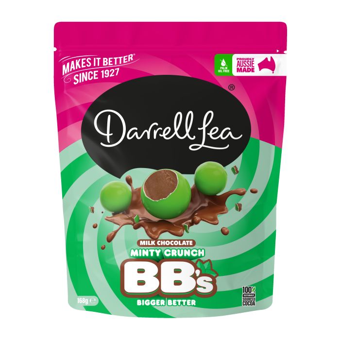 Darrell Lea Milk Chocolate Minty Crunch BB's NK 152g – Broadway Candy