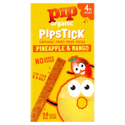 Pip Organic Pipstick Pineapple & Mango Organic Fruit Snack 4 Packs 72g ...