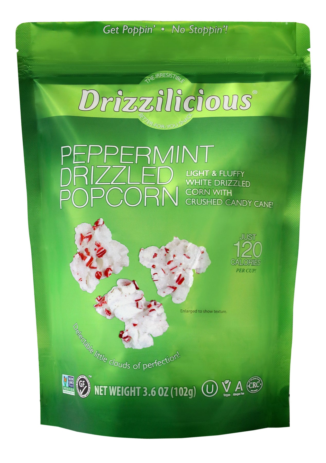 Drizzilicious Popcorn Peppermint 102g **Expires 26/11/2025** – Broadway Candy