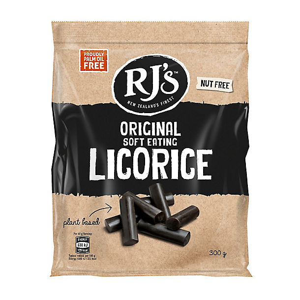 RJ'S Natural Soft Eating Black Licorice 300g – Broadway Candy