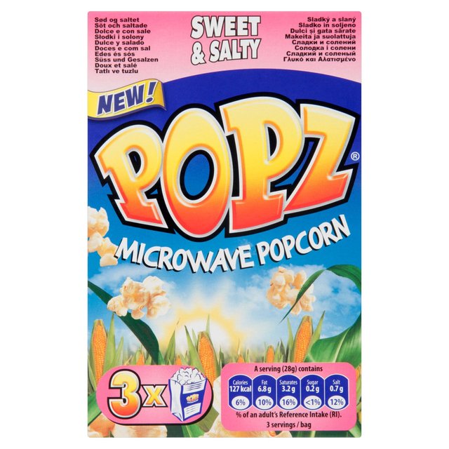 PopZ Microwave Popcorn Sweet And Salty 85g – Broadway Candy