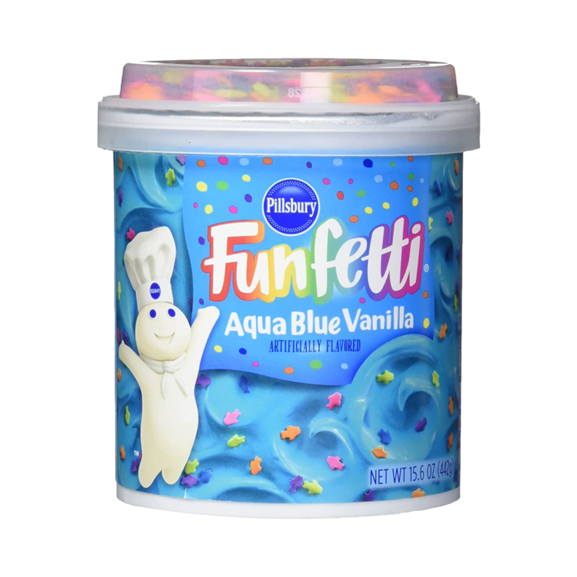 Pillsbury Funfetti Aqua Blue Vanilla Frosting 442g – Broadway Candy