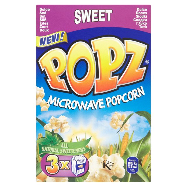 PopZ Microwave Popcorn Sweet 90g – Broadway Candy