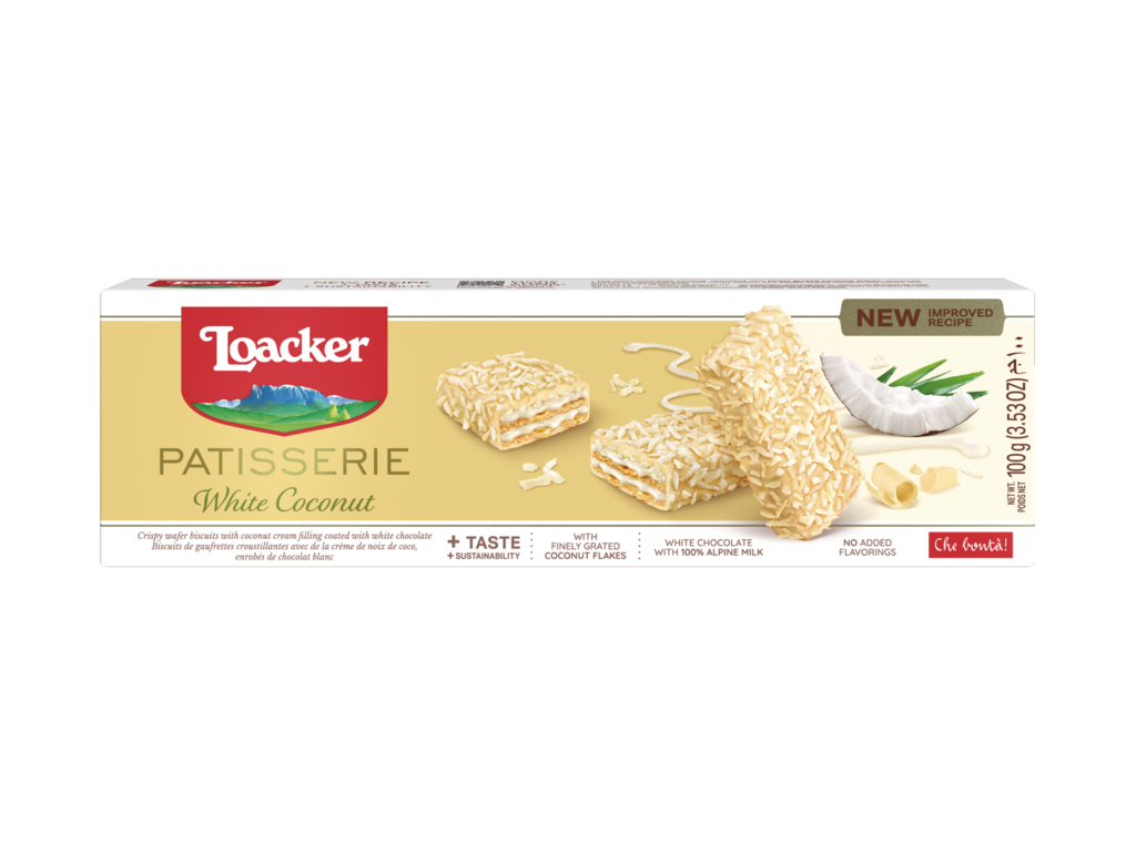 Loacker Patisserie White Coconut Luxury Wafer 100g – Broadway Candy