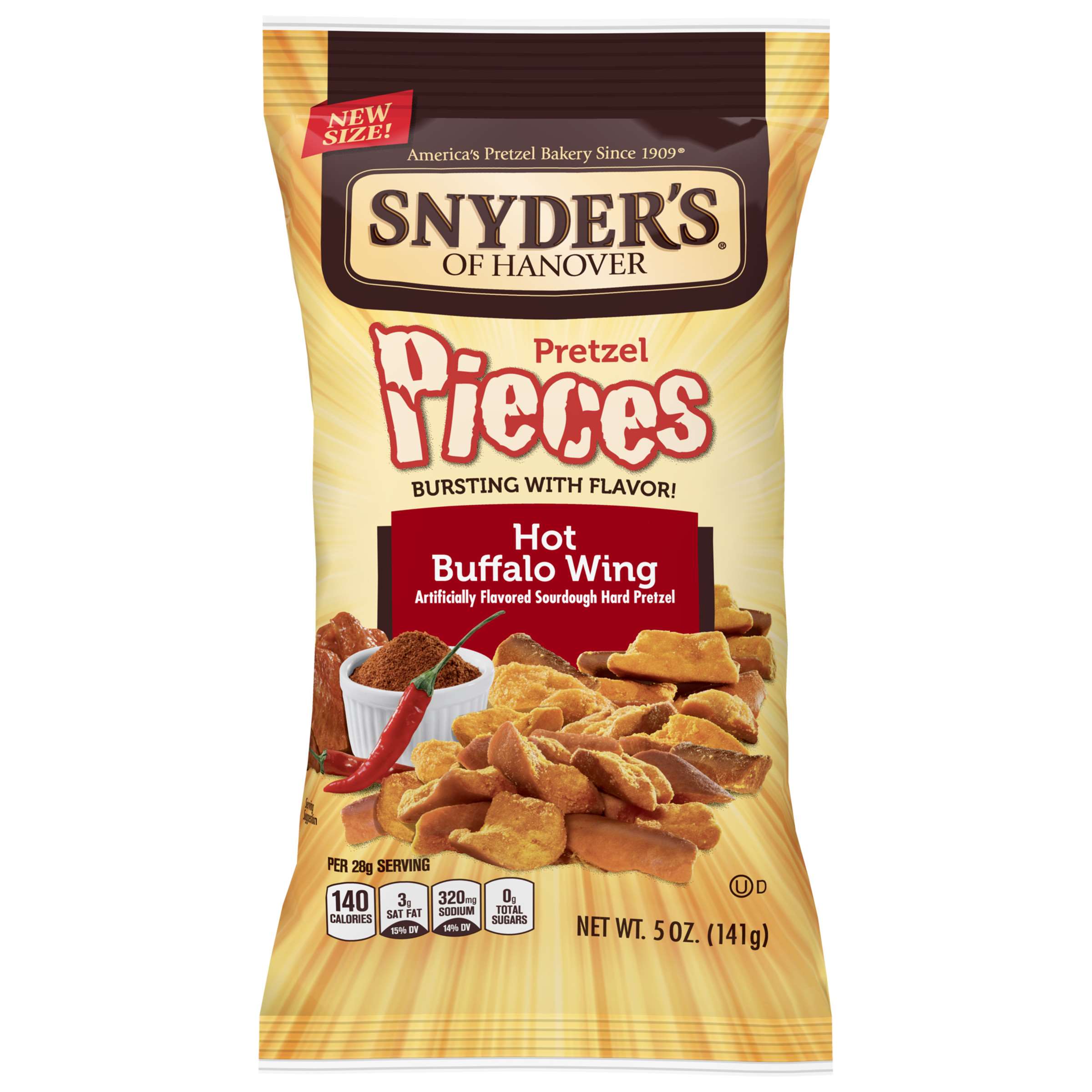 Snyders Pieces from USA | Hot Buffalo Wing 141g – Broadway Candy