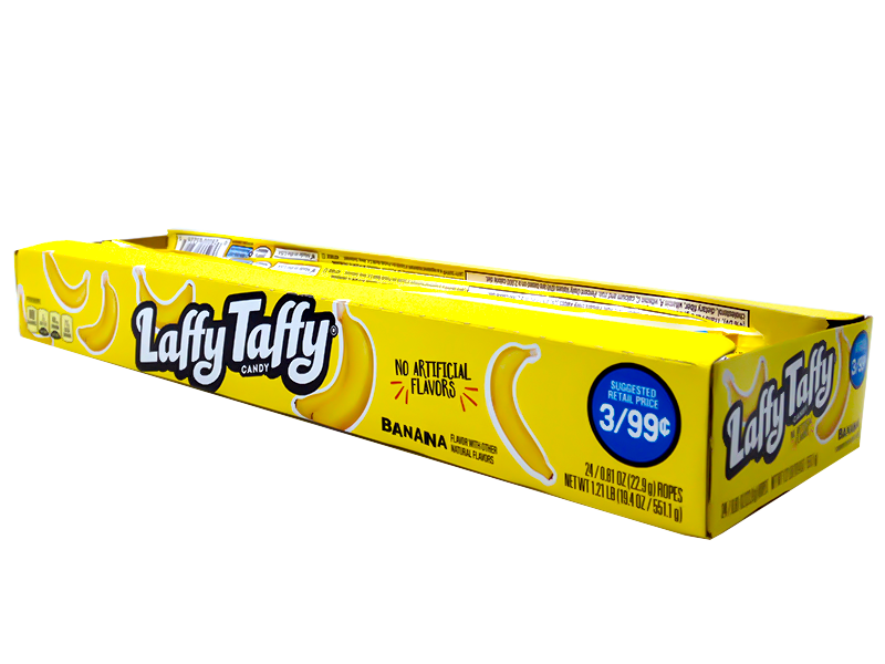 Laffy Taffy Pack of 24 x 22g Rope Banana – Broadway Candy