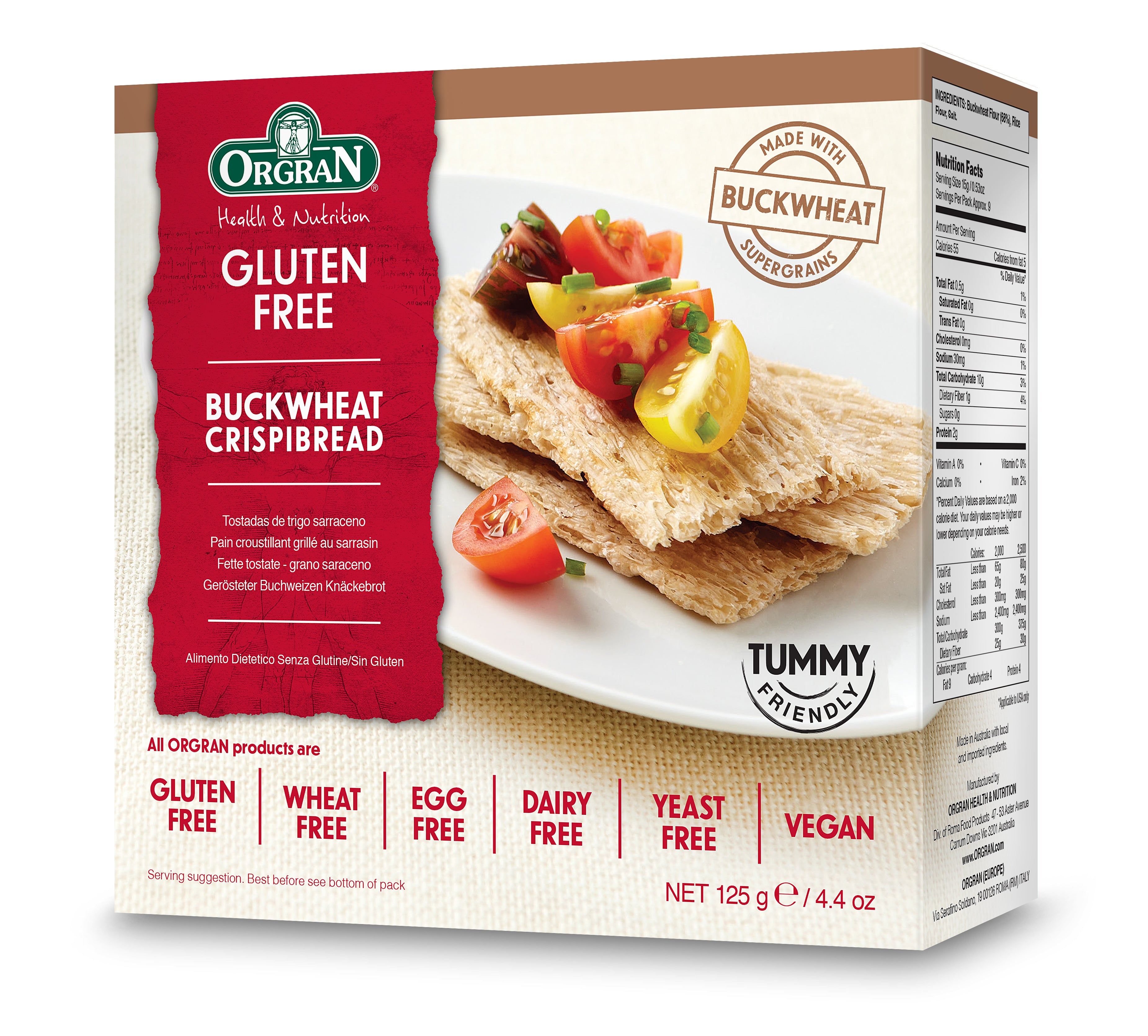 Orgran Pack of 6 x 125g Buckwheat Crispibread | Gluten Free – Broadway ...