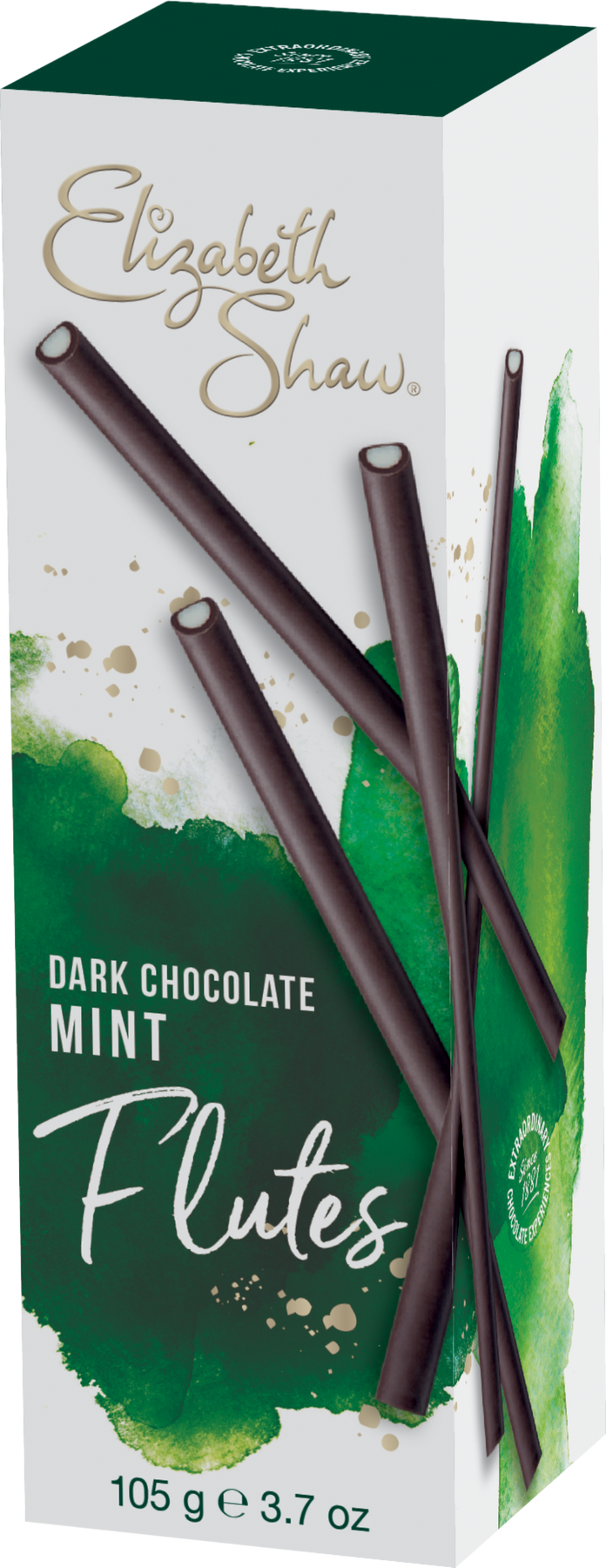 Elizabeth Shaw Dark Mint Flutes 105g – Broadway Candy