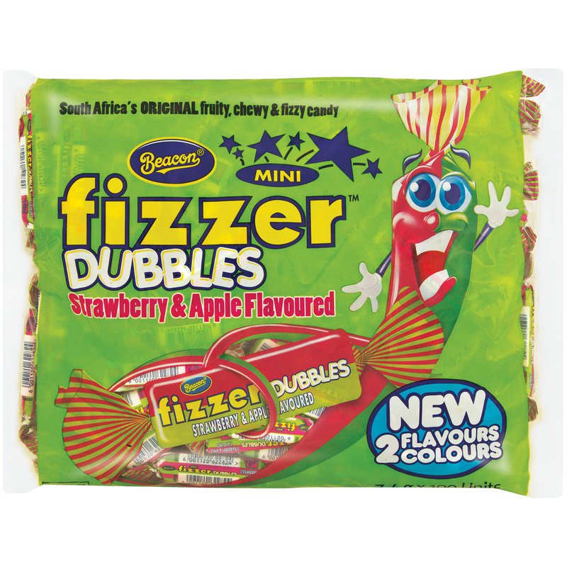Beacon Fizzer Mini Dubbles Strawberry & Apple 740g – Broadway Candy