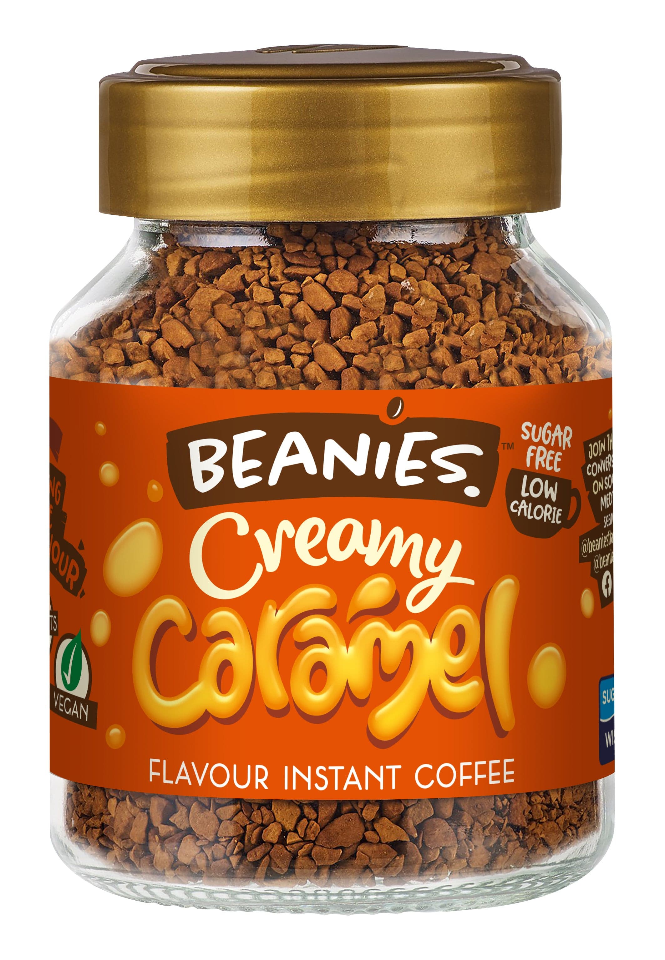 Beanies Creamy Caramel Flavoured Instant Coffee 50g – Broadway Candy