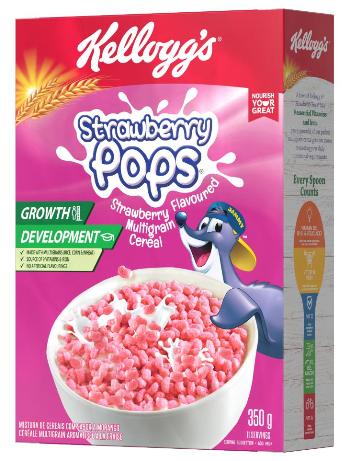 Kellogg's Strawberry Pops Multigrain Cereal 350g – Broadway Candy