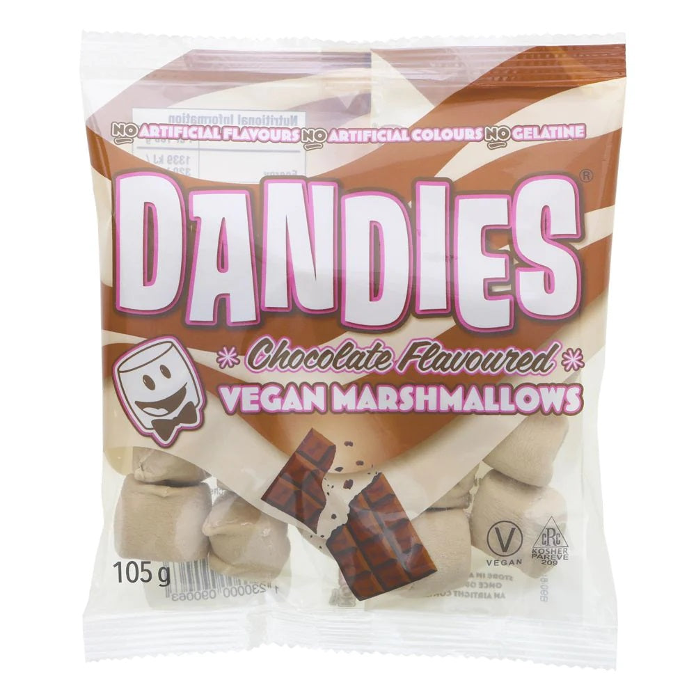 Dandies Chocolate Flavoured Vegan Marshmallows 105g – Broadway Candy