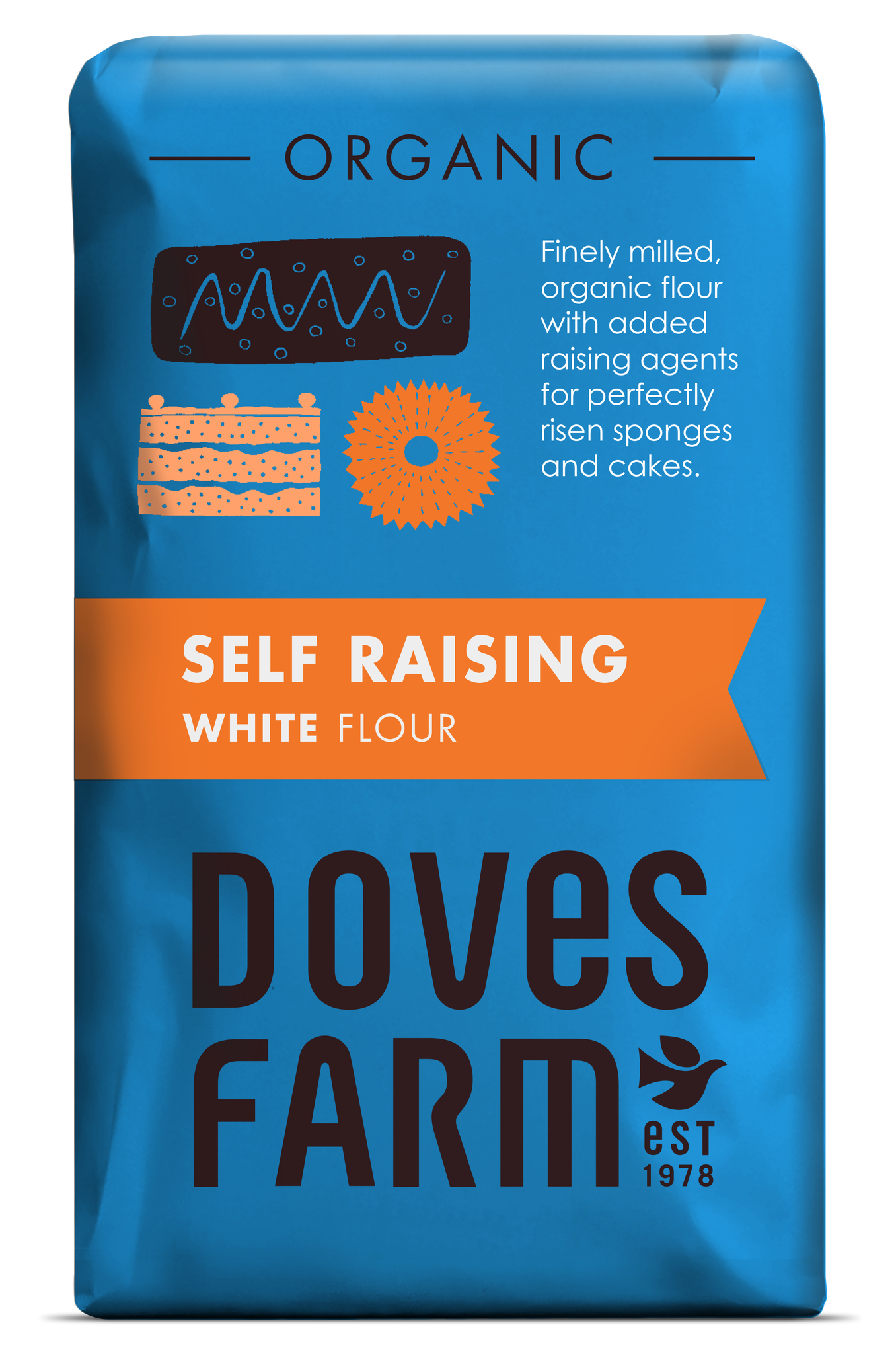 Doves Farm Pack of 5 x 1kg Organic Self Raising White Flour – Broadway ...