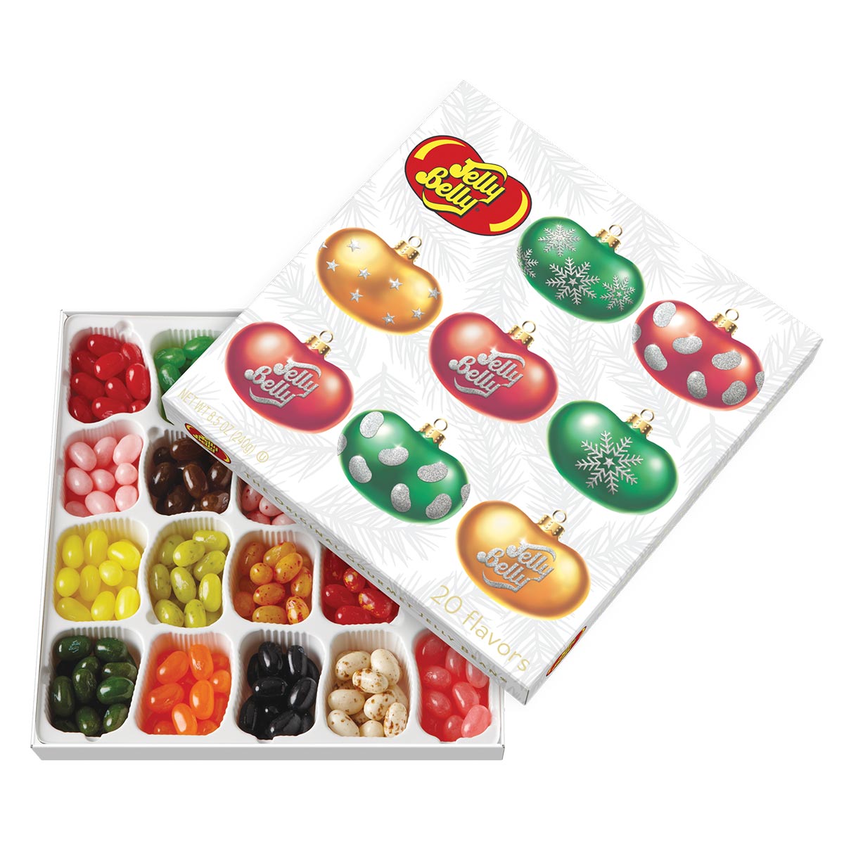 Jelly Belly Gift Box 20 Assorted Flavours XMAS 250g – Broadway Candy